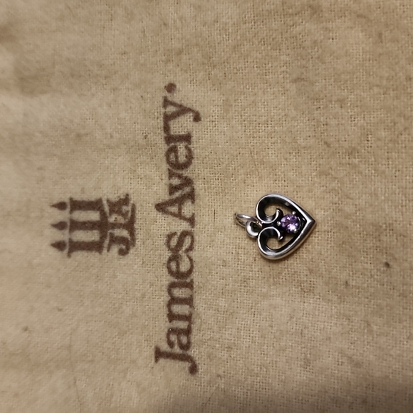 James Avery | Jewelry | James Avery Heart With Amethyst Charm | Poshmark
